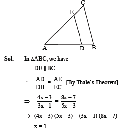 CBSE Class 10 Mathematics Triangles Worksheet Set A